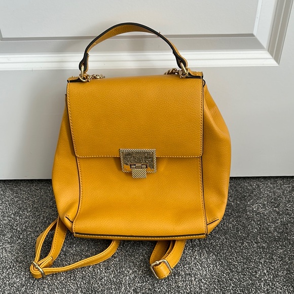 Aldo | Bags | Aldo Yellow Backpack With Convertible Straps And Modern ...